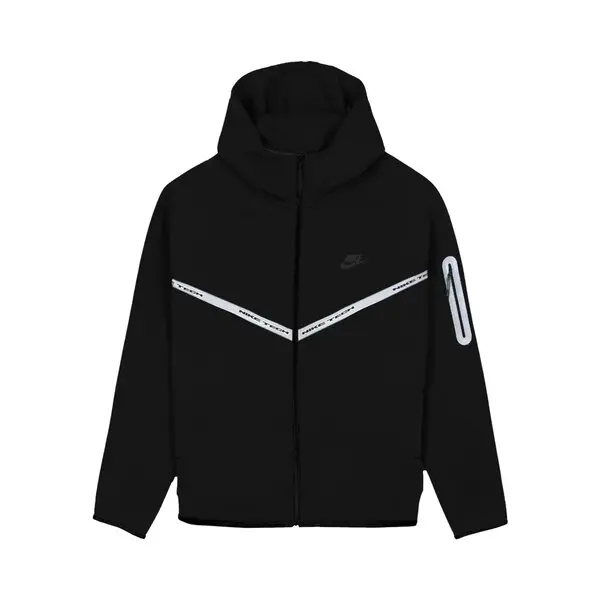 Nike Tech Fleece Windrunner Reflective Jacket /metallic Silver - Black
