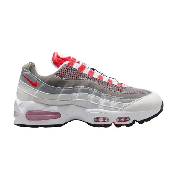 Nike Wmns Air Max 95 'big Bubble White Light Crimson - Grey