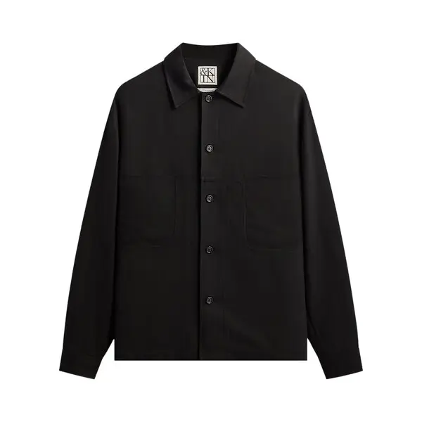Kith Kin Textured Viscose Ace Buttondown - Black