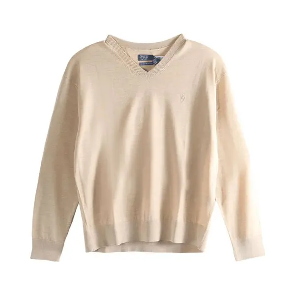Polo Ralph Lauren Long-sleeve V Neck Pullover Sweater 'canoe - Tan