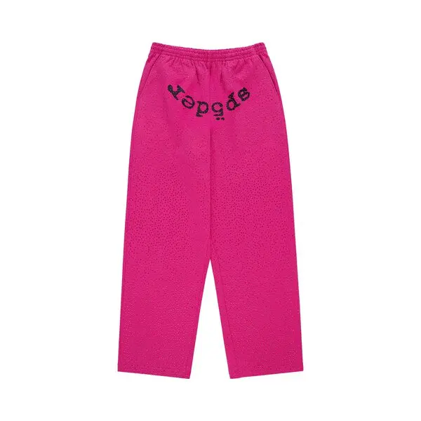 SP5DER Rhinestone Og Logo V2 Wide Leg Sweatpant - Pink