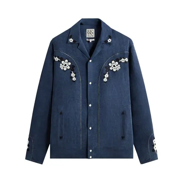 Kith Kin Cupro Linen Wally Shirt 'nocturnal - Blue