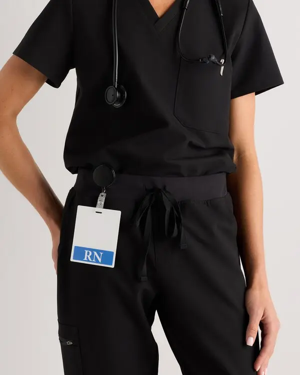 Quince Aeraflex Scrub Joggers - Bold Black