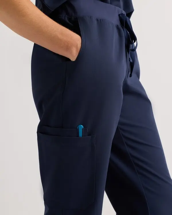 Quince Aeraflex Scrub Cargo Pants - Deep Navy