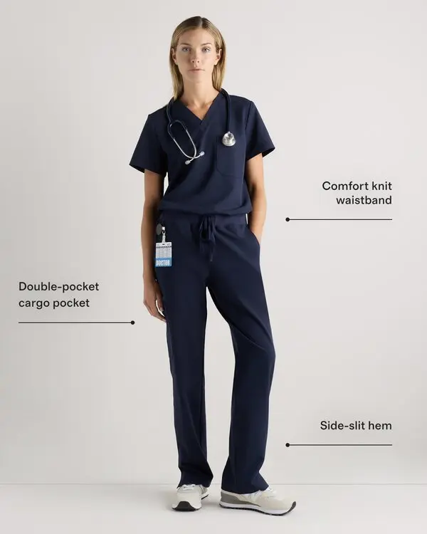 Quince Aeraflex Scrub Cargo Pants - Deep Navy
