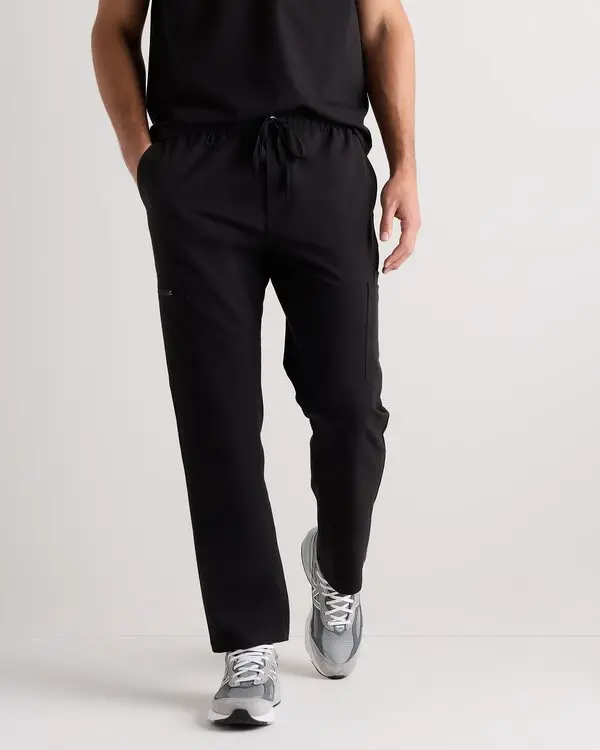 Quince Aeraflex Scrub Cargo Pants - Bold Black