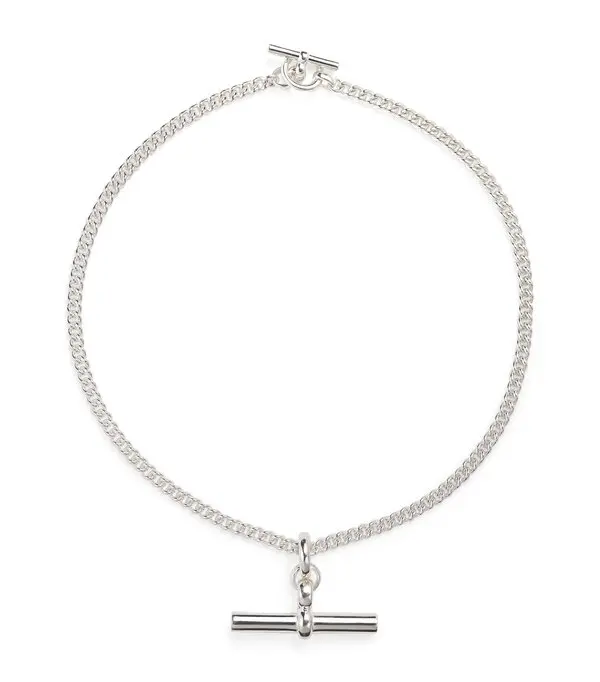 TILLY SVEAAS Sterling Giant T-bar Curb-link Chain Necklace - Silver