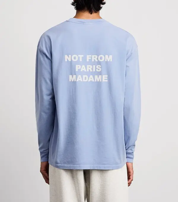 Drole De Monsieur Cotton Slogan Long-sleeve T-shirt