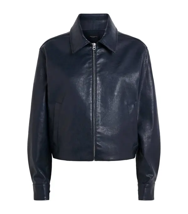 Rag & Bone Faux Leather Krista Bomber Jacket