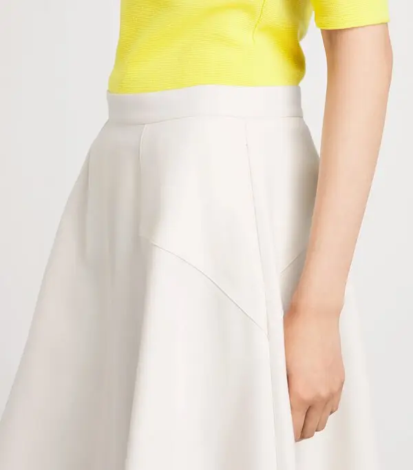 Polo Ralph Lauren Cotton-wool Panelled Midi Skirt - Neutral