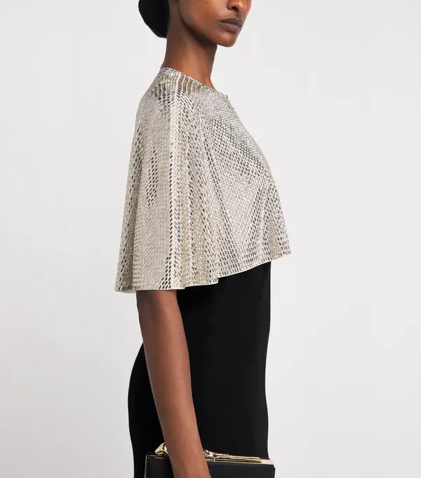 Roland Mouret Embellished-cape Gown