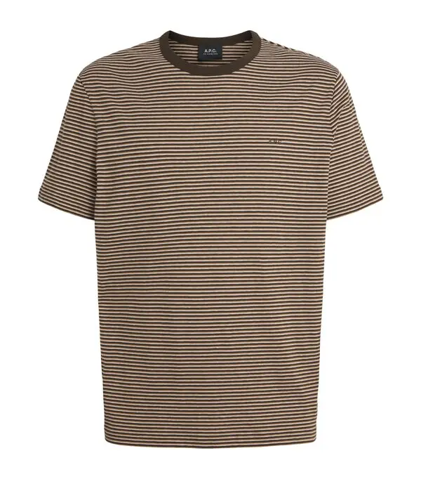 A.p.c. Organic Cotton Striped T-shirt
