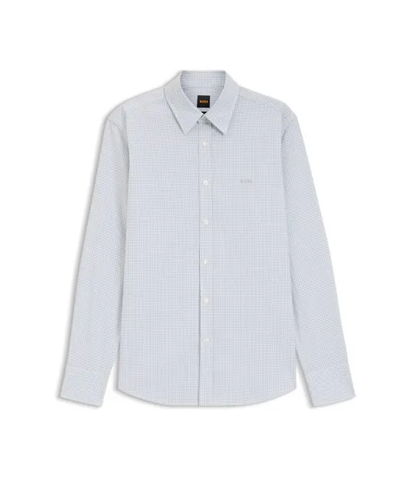BOSS Regular-fit Shirt In Stretch-cotton Dobby