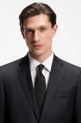 BOSS Silk Tie With Solid Weave