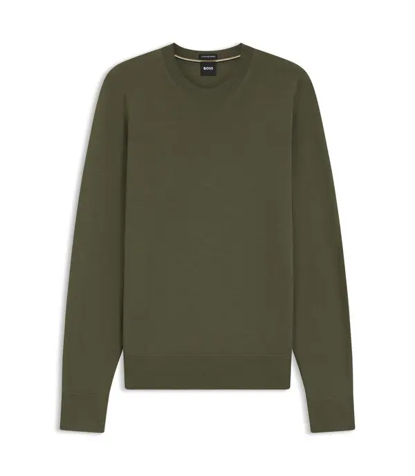 BOSS Merino Wool Sweater In A Regular Fit