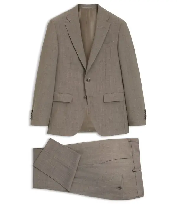 BOSS Two-piece Slim-fit Suit In Virgin Wool