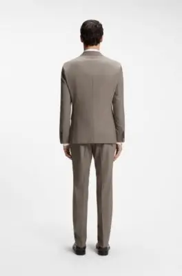 BOSS Two-piece Slim-fit Suit In Virgin Wool