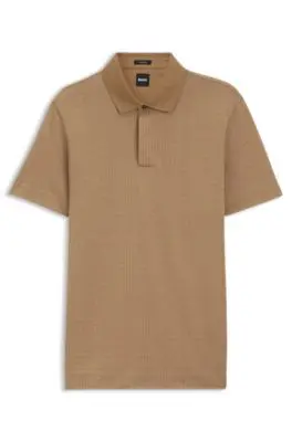 BOSS Cotton Polo Shirt With Two-tone Jacquard