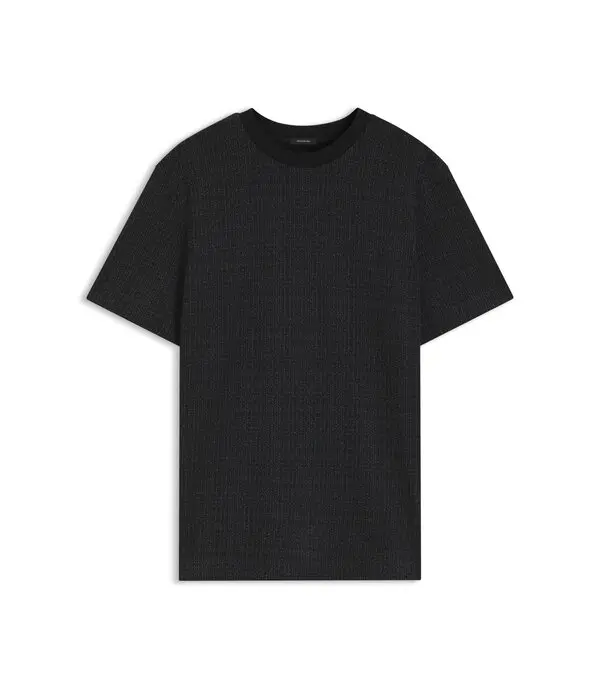 BOSS Cotton T-shirt With Two-tone Jacquard-knit Pattern