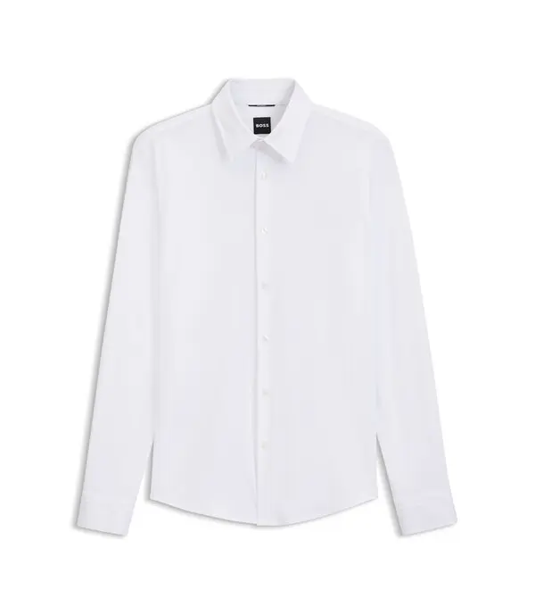 BOSS Slim-fit Shirt In Structured Performance Stretch Fabric