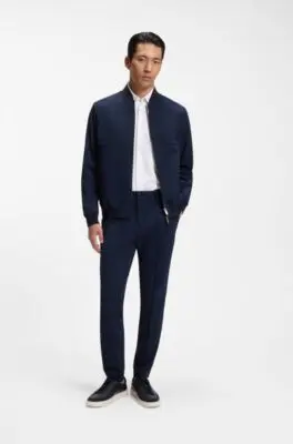 BOSS Slim-fit Shirt In Structured Performance Stretch Fabric