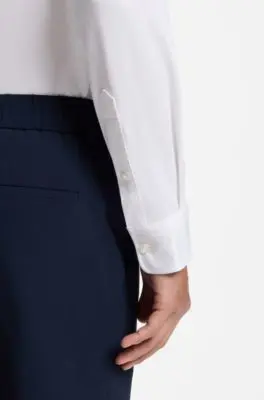 BOSS Slim-fit Shirt In Structured Performance Stretch Fabric