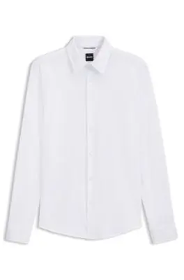 BOSS Slim-fit Shirt In Structured Performance Stretch Fabric