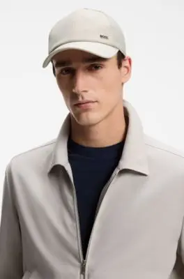 BOSS Cap In Virgin Wool With Logo Trim
