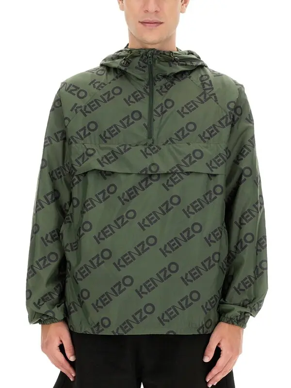 Kenzo All-over Logo Hooded Anorak