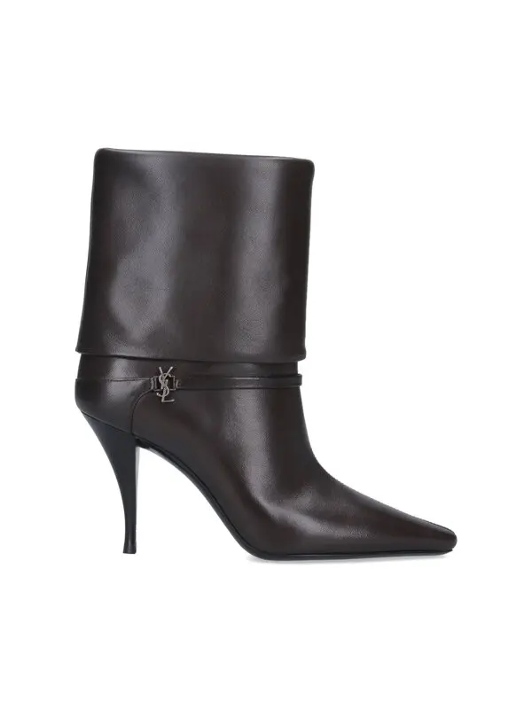 Saint Laurent Niki Ankle Boots - Brown
