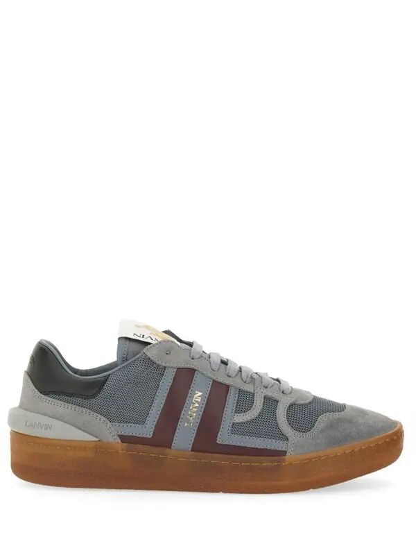 LANVIN Mesh, Suede And Nappa Leather Sneaker