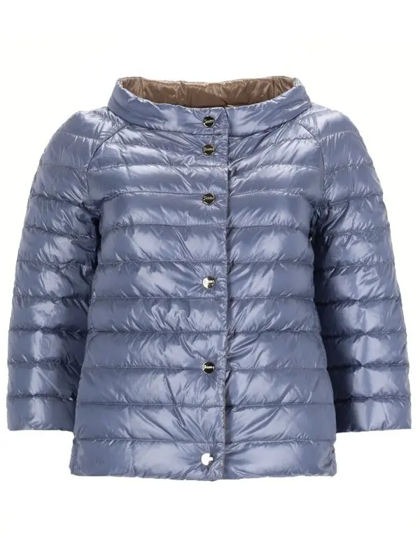 Herno 3/4 Sleeve Reversible Down Jacket - Azure