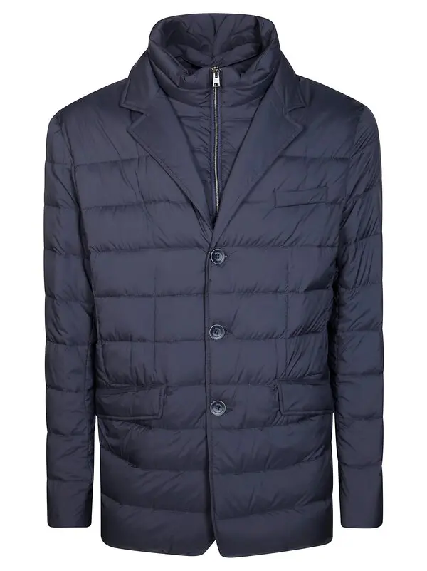 Herno Quilted Bomber Jacket - Blu