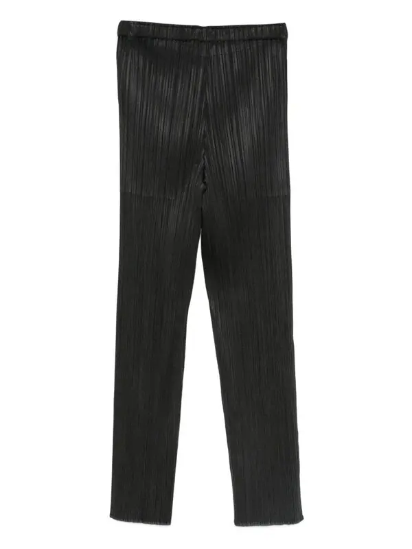 Issey Miyake Slim Fit Pleated Trousers - Black
