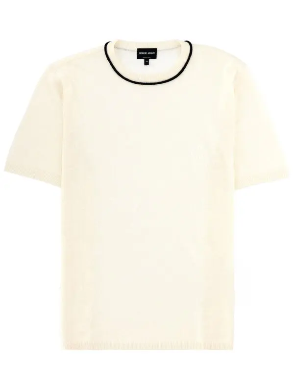 Giorgio Armani Oversized Silk, Linen And Cotton T-shirt