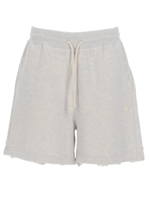 GOLDEN GOOSE Cotton Drawstring Sweat Shorts - Grey