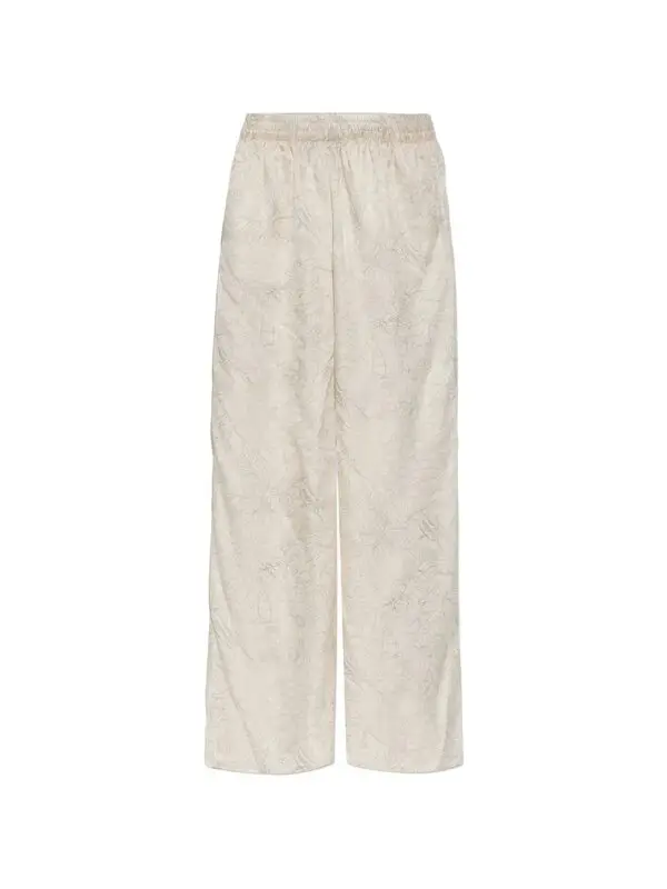 GOLDEN GOOSE All-over Printed Trousers With Star Detail - Bianco