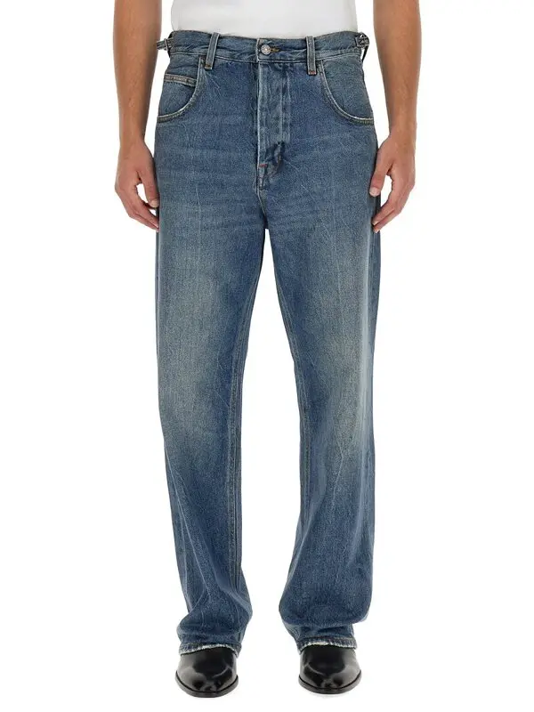 HAIKURE Cotton Jeans With Back Logo Patch