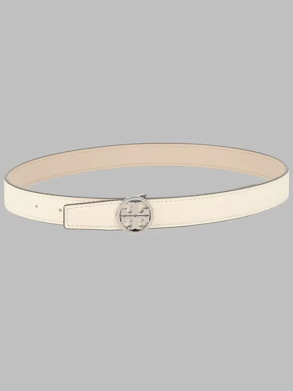 Tory Burch Reversible Leather Belt "miller" 2.5 Cm For - Ivory