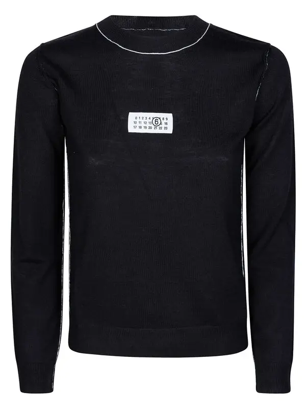 MAISON MARGIELA Crew Neck Fine Knit Sweater - Nero