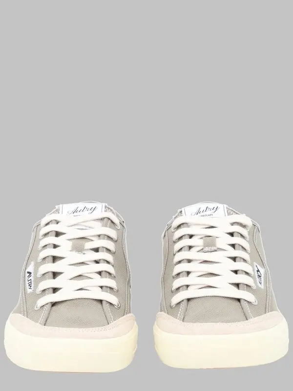 AUTRY Lace-up Canvas And Suede Sneakers - Dove