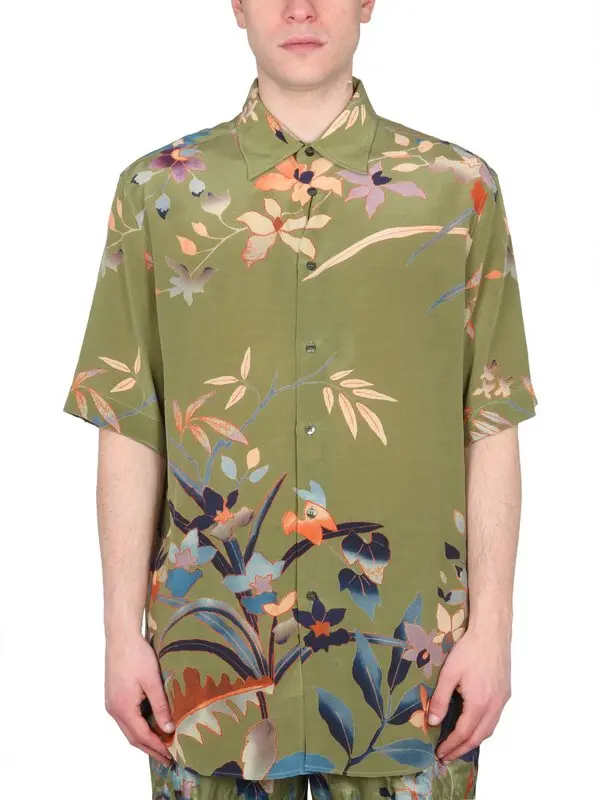 Etro Flower Print Shirt - Green
