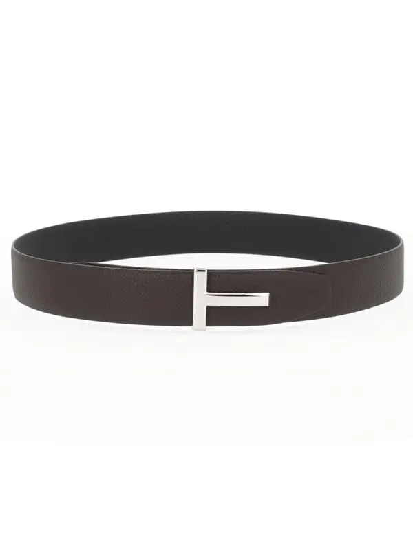 TOM FORD Style Belt With T Buckle, 4 Cm - Brown