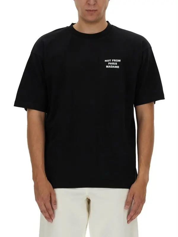 Drole De Monsieur 100% Cotton T-shirt - Black