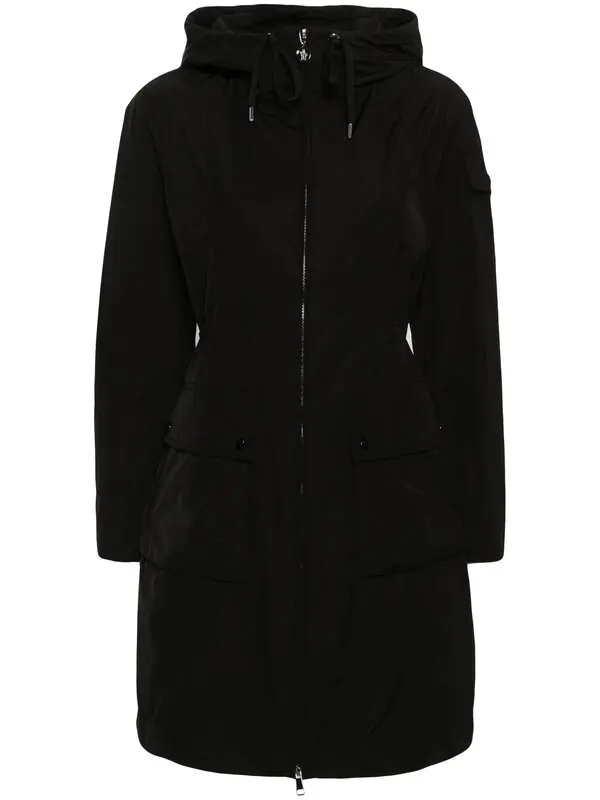 Moncler Drawstring Hooded Utility Parka Jacket - Nero