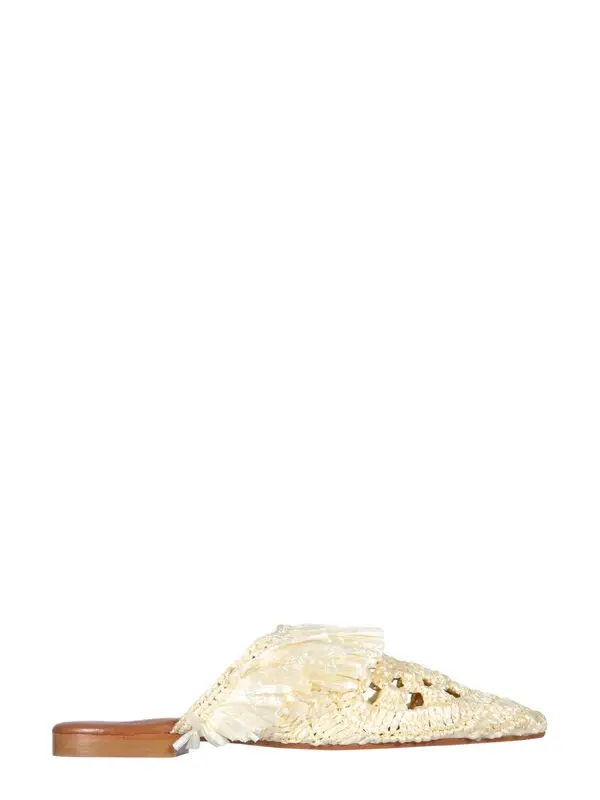 DE SIENA Marilu Mini Raffia Sandals - Ivory