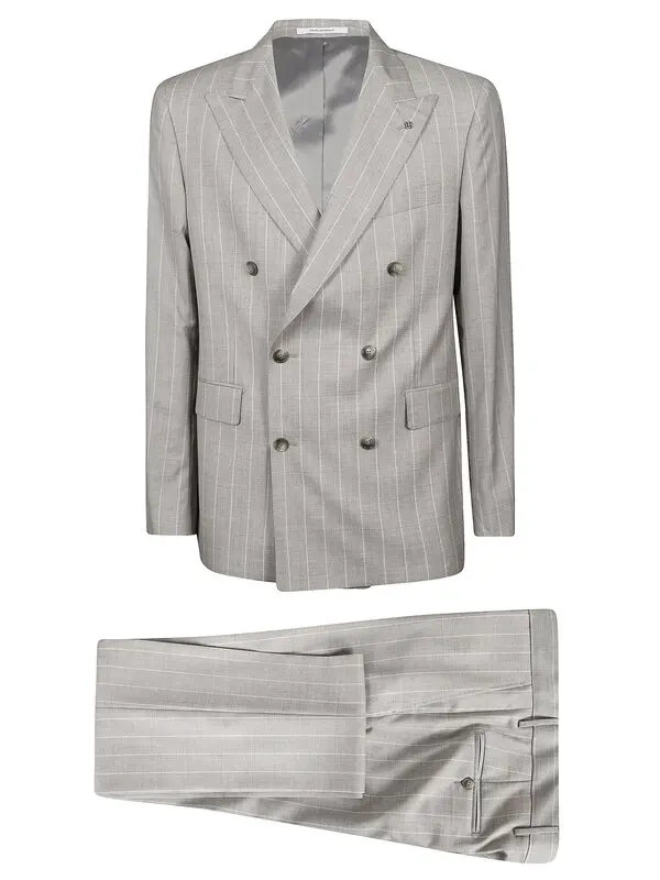 Tagliatore Tailored Virgin Wool Suit For - Grey
