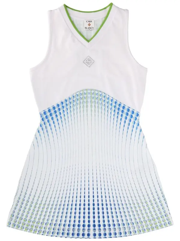 Casablanca Tennis Printed Racer Mini Dress - Multicolour