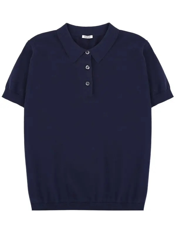 Aspesi Short Sleeve Polo Shirt - Blue