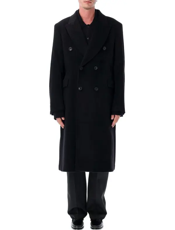Our Legacy Double-breasted Wool Blend Overcoat